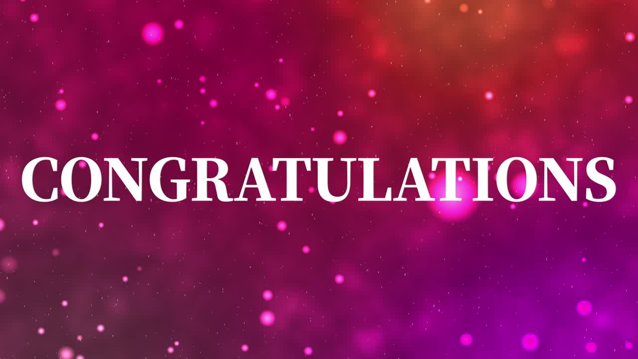 CONGRATULATIONS message text animation motion graphics | Premium Stock ...