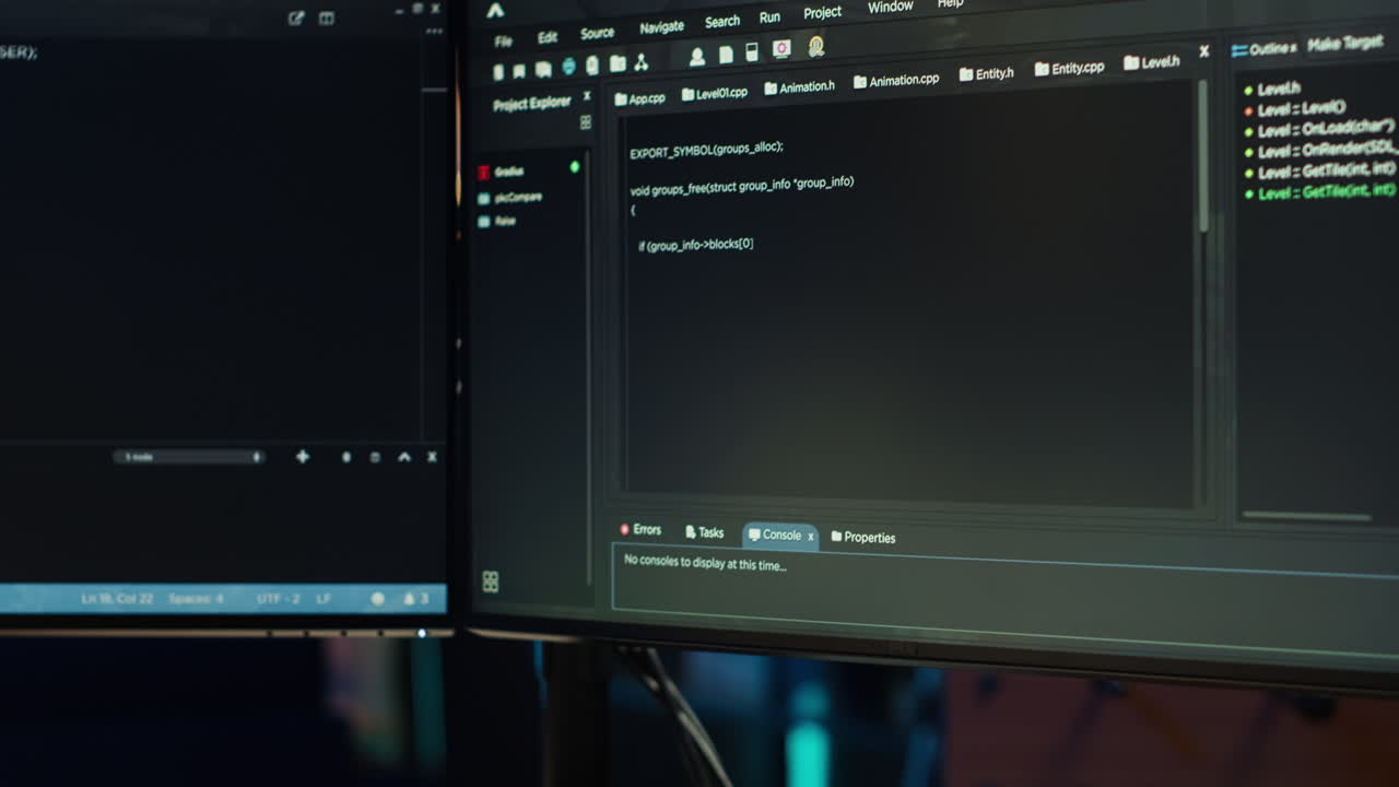 Programmer typing on computer to fix software vulnerabilities, close up Premium Stock Video Footage