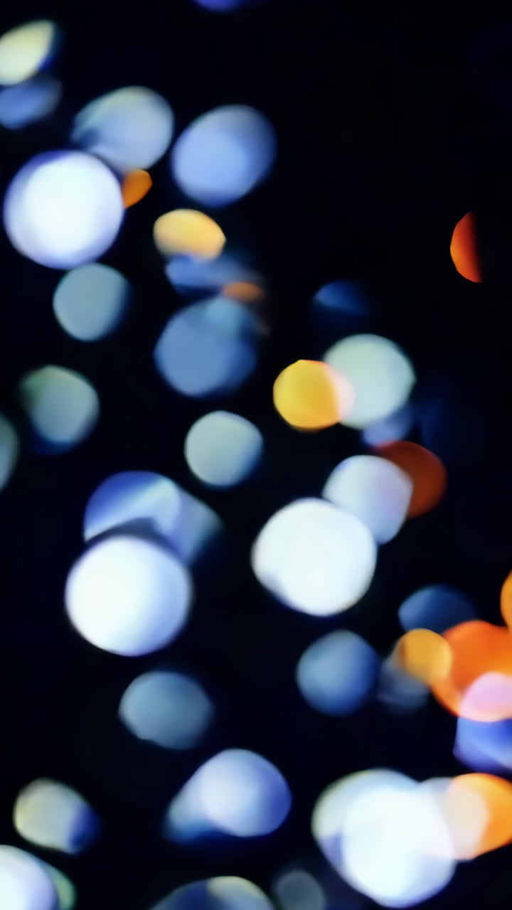 Abstract Bokeh Lights on Dark Background | Premium Stock Video Footage