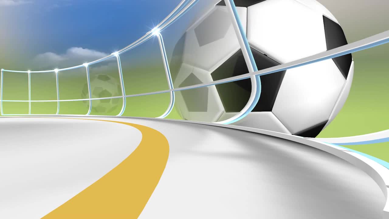 Premium stock video - 3d virtual sports studio background
