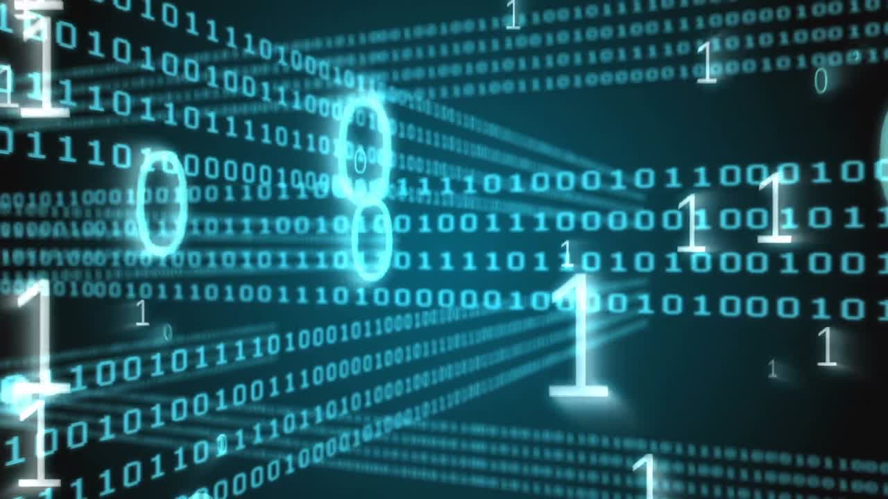 Digitally Generated Video Of Binary Code Free Stock Video Footage ...