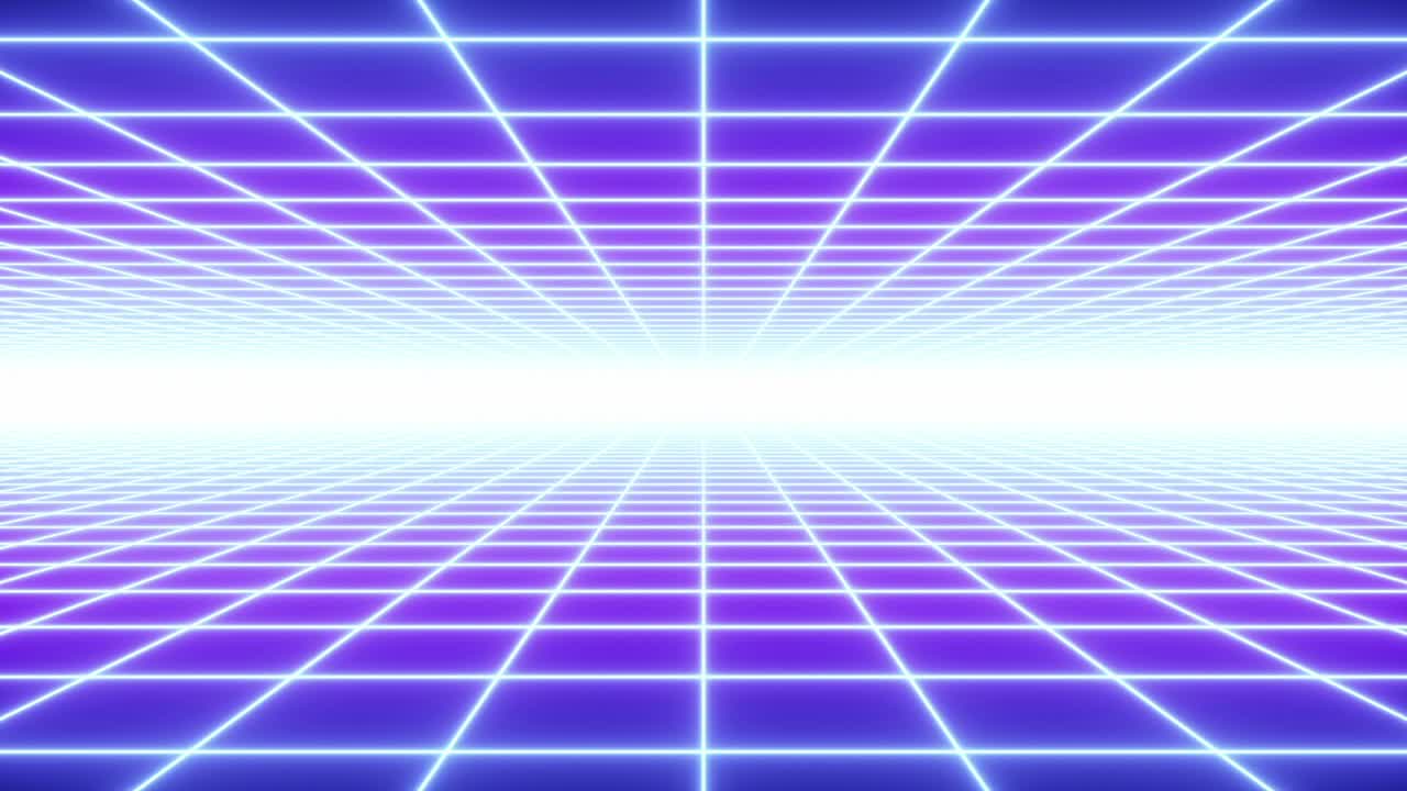 Premium stock video - Blue retro synthwave style grid background ...