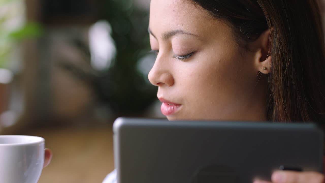 Relax, Coffee Or Woman Thinking Of Idea Free Stock Video Footage ...