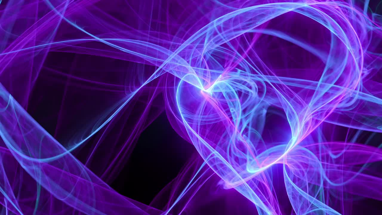 Abstract Neon Light Energy Aurora Looping - Purple Energy Flow ...