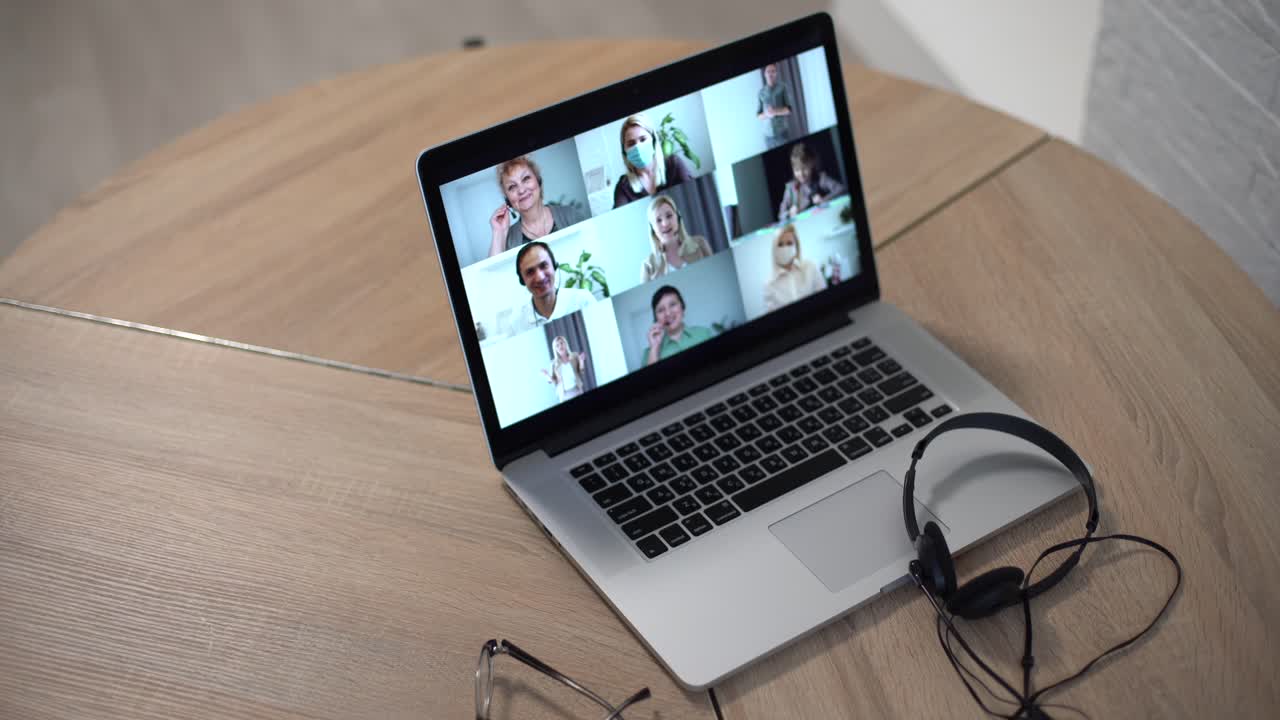 Premium stock video - Video conferencing technology in kitchen for ...