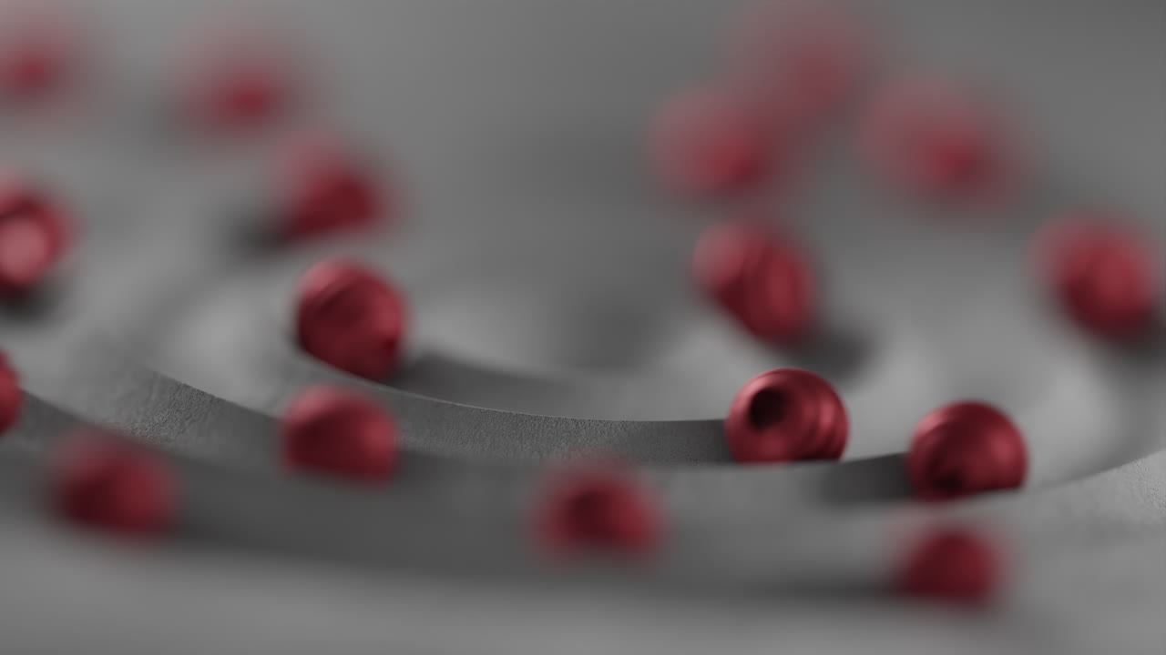 Premium stock video - The video features an animation of 3d beads in a ...