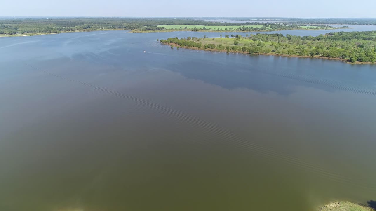 Premium stock video - Aerial video of proctor lake near proctor texas