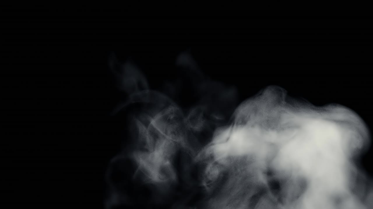 Fire Smoke from Bottom Up Black Background | Premium Stock Video Footage