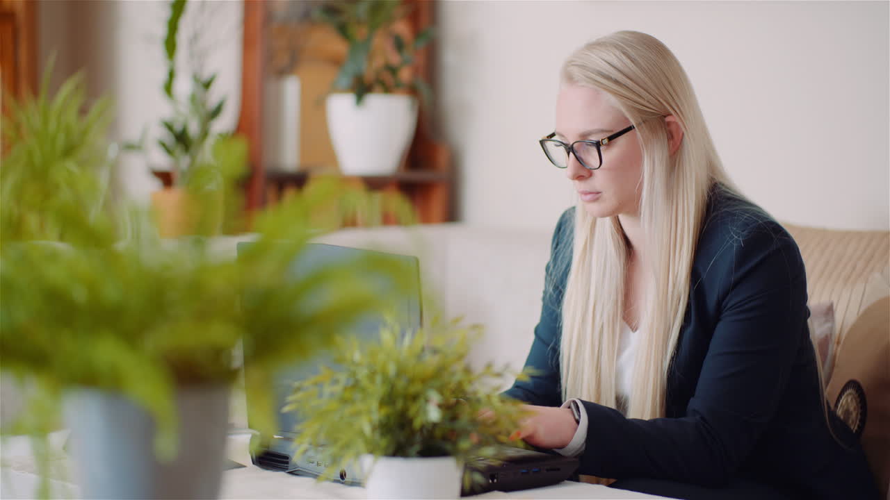 Female Entrepreneur Using Laptop In Office 4 | Premium Stock Video Footage