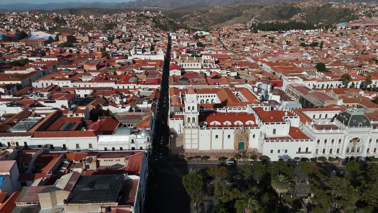Premium stock video - Sucre capital city of bolivia bolivian drone ...