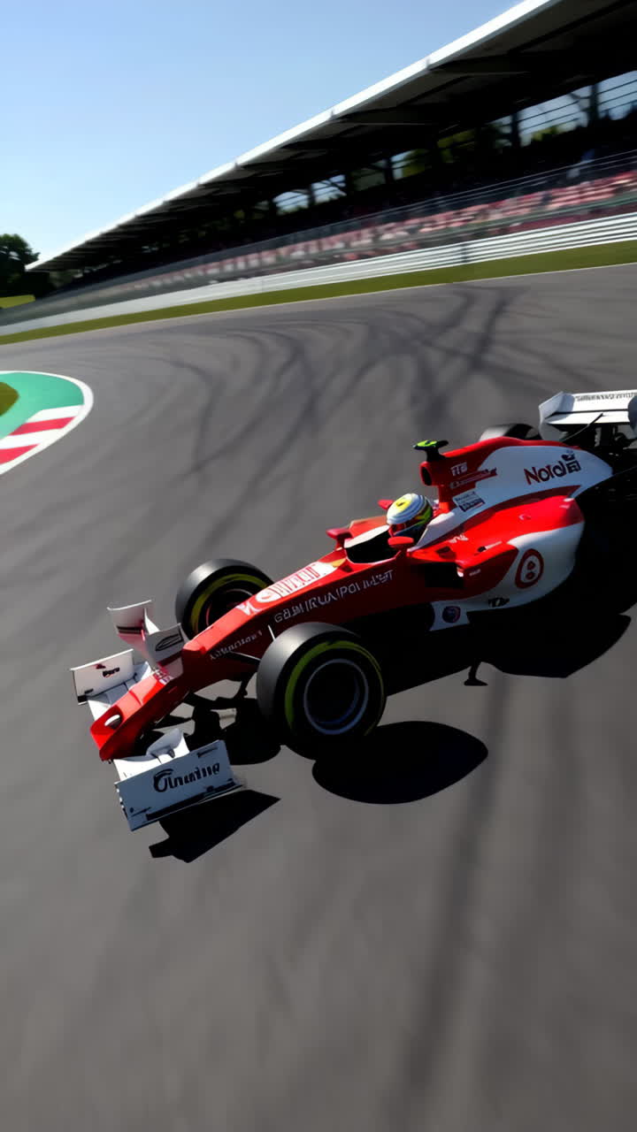 Formula 1 Race Car on Track | Vídeo de stock Premium