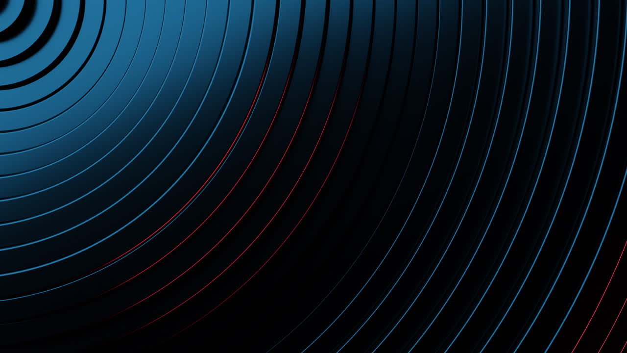 background of blue rings with red backlight moving waves. loop ...