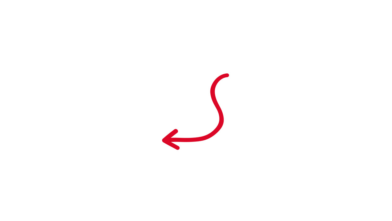 Animated Red Arrow Drawing and Pointing on White Background | Premium ...