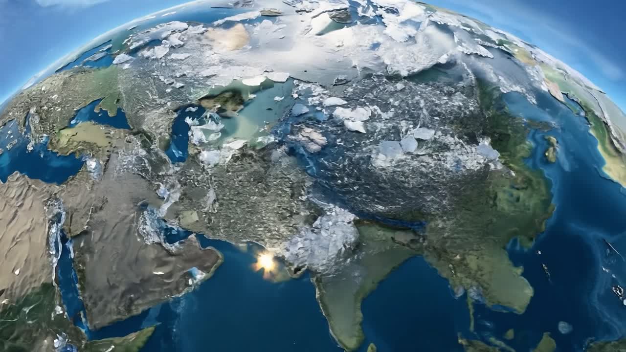Premium stock video - A stunning view of the earth from space, showing ...