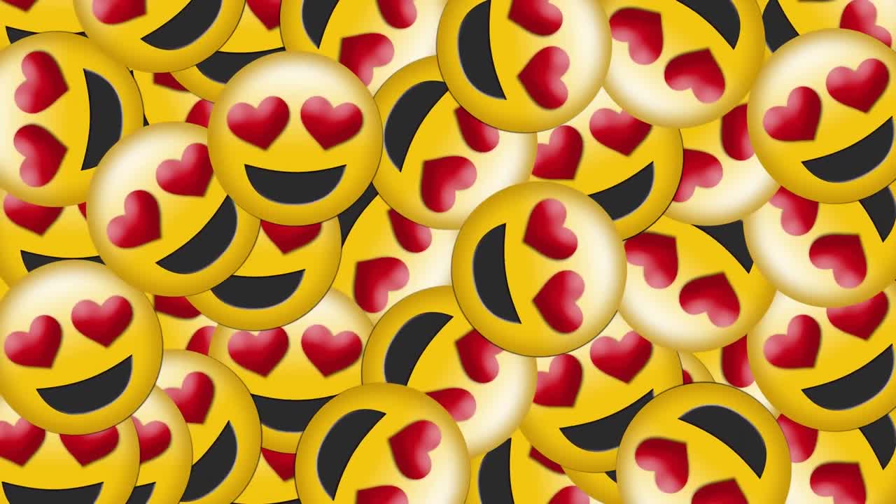 Premium stock video - Emoticons falling