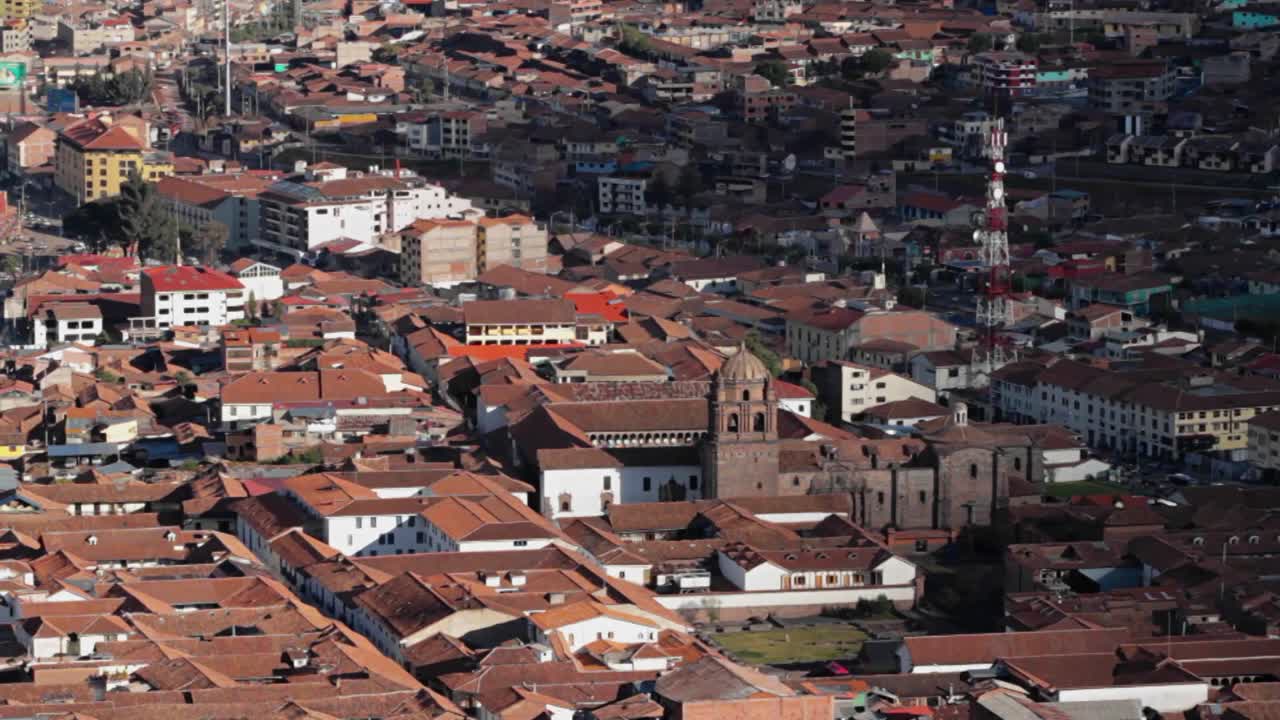 Downtown Cusco from above | Premium Stock Video Footage