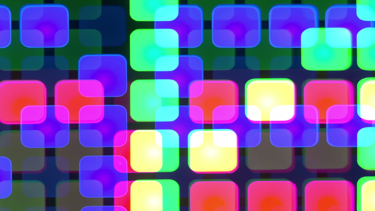 Premium stock video - Led bokeh cube background 76