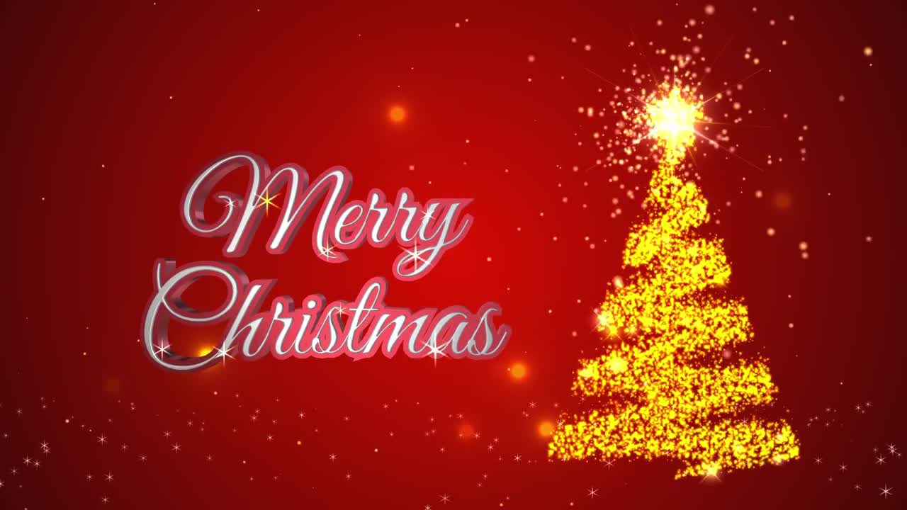 Merry christmas tree motion background Premium Stock Video Footage