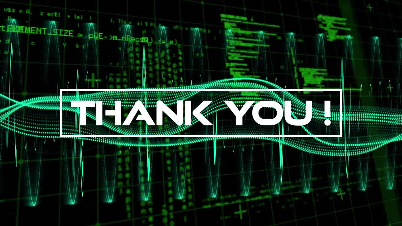 Premium stock video - Animation of thank you text over mesh network of ...