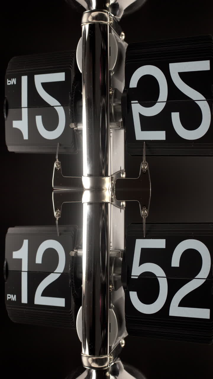 Flip clock timer in vertical Premium Stock Video Footage