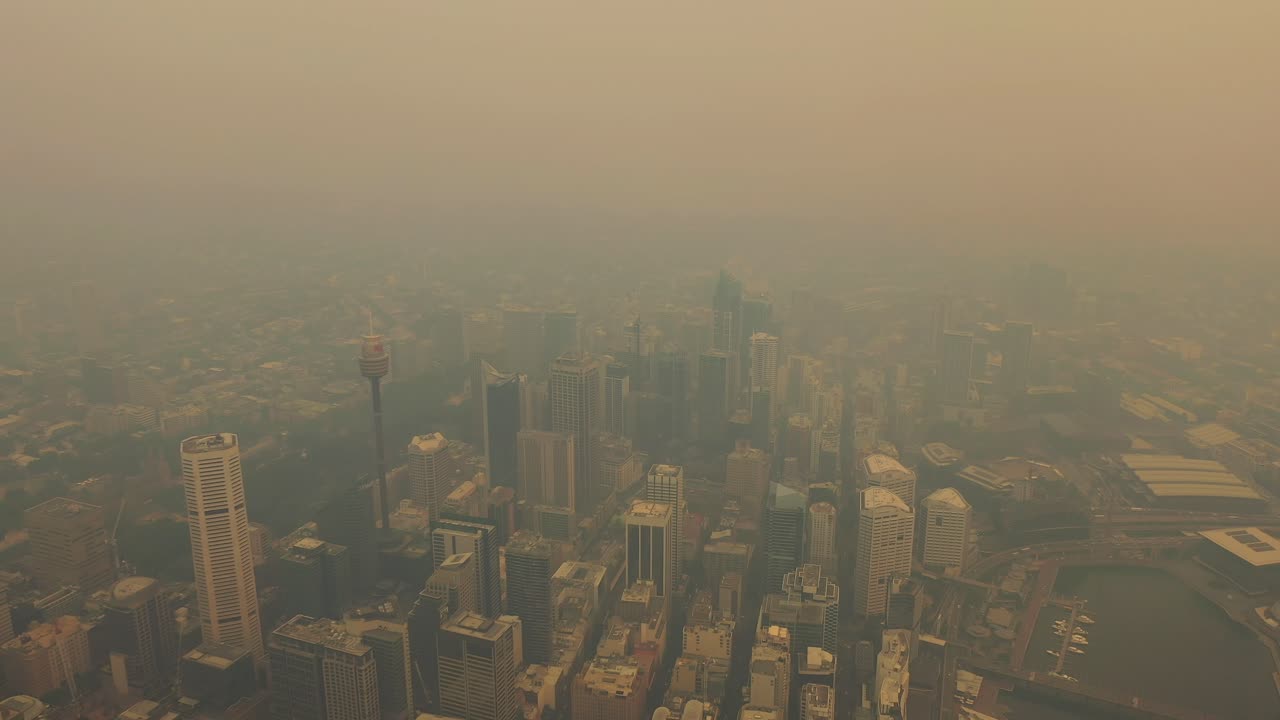 Premium stock video - Sydney covered in smoke during the bush fire ...