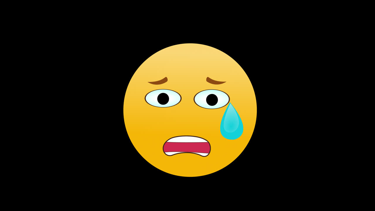 Premium stock video - Crying sad emoji emotion face with tears icon ...