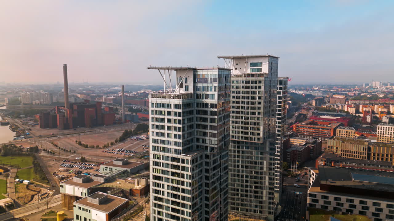 Premium stock video - Redi towers complex, skyscrapers in kalasatama ...