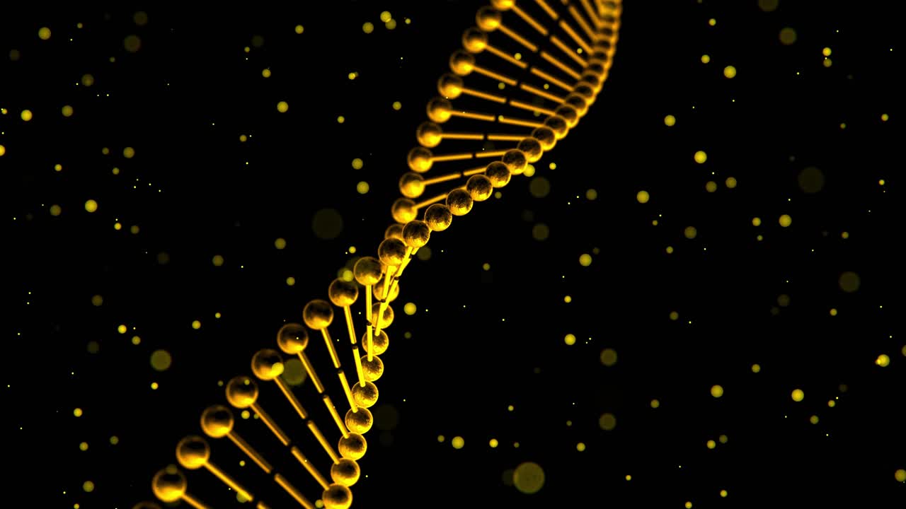 Premium stock video - 3d zoom in animation of rotating golden-colored ...