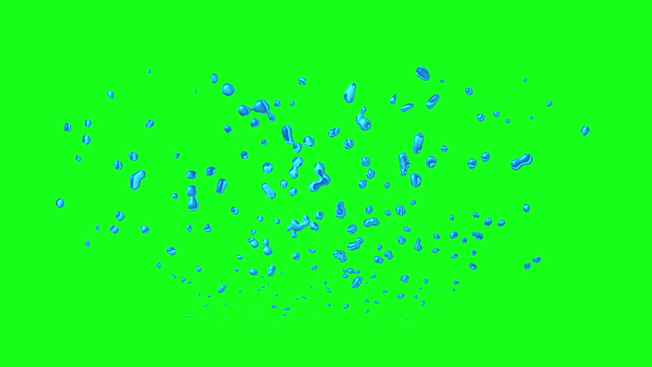 Premium stock video - Cartoon blue bubbles swirling and rising on green ...
