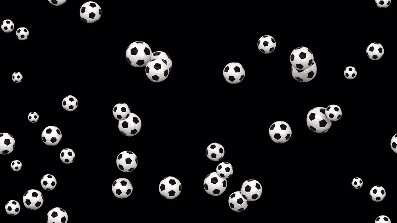 Premium stock video - Football ball bounce with alpha loop-tile