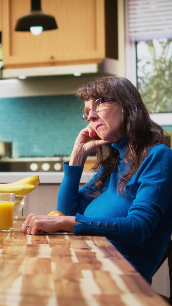 Vertical Video Mature Wife Feeling Bothered And Indifferent As Elderly