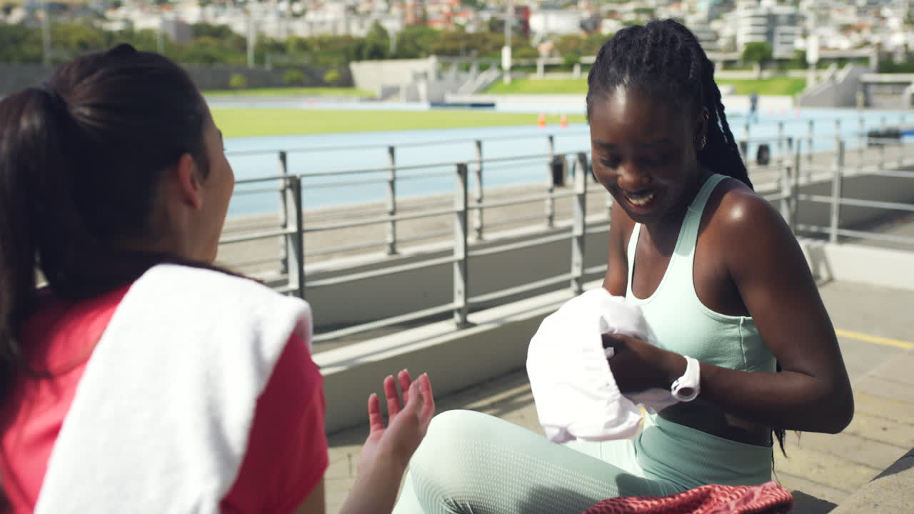 Premium stock video - Female athletes training for fitness together