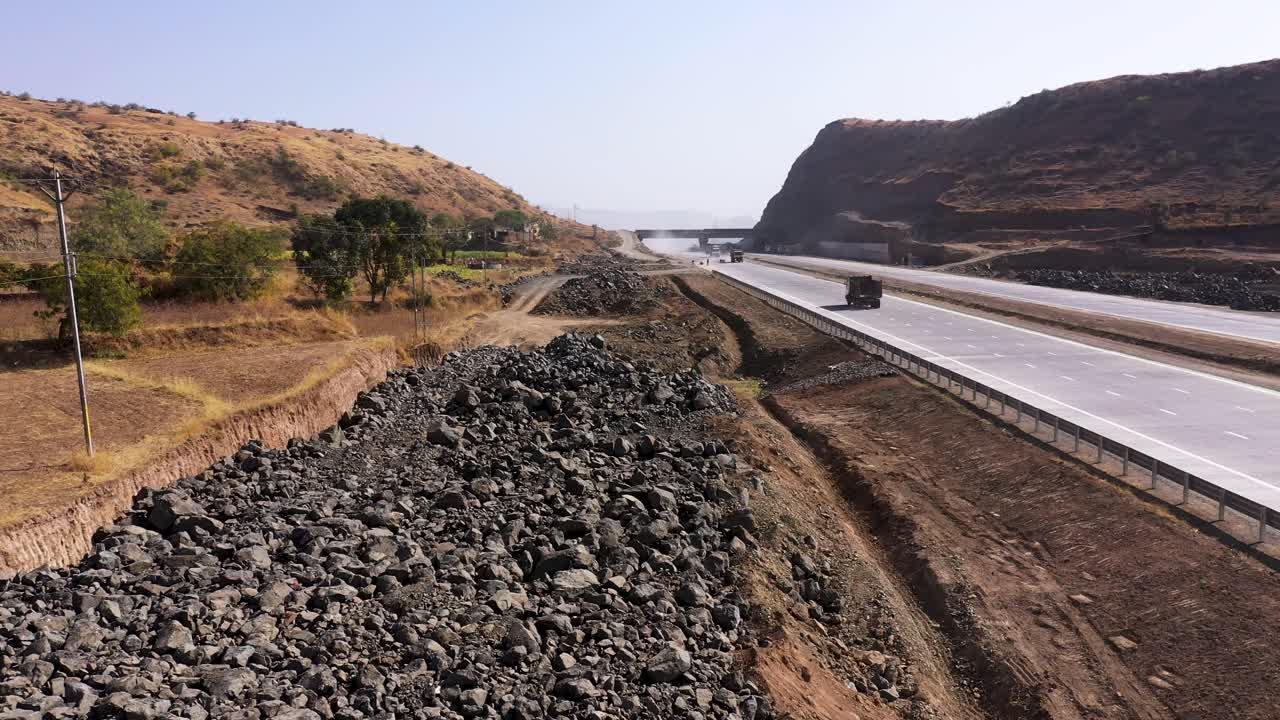 Premium stock video - Cement rocks and dug pipeline ground near the ...