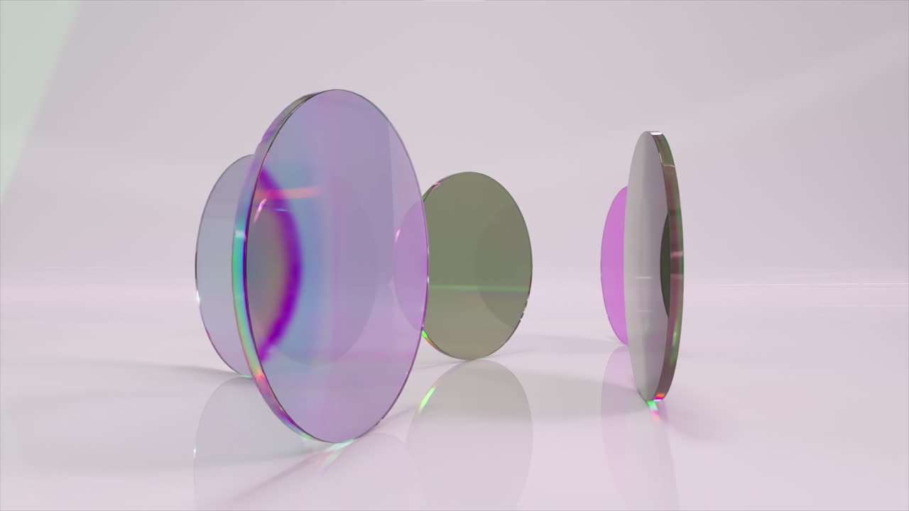 Free stock video - Colorful translucent glass blocks spin and rotate on ...