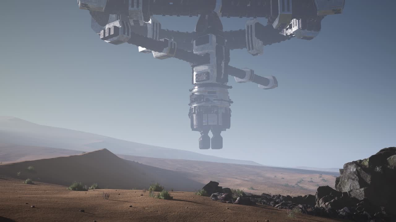 Free Stock Video Alien Spaceship Rotate 