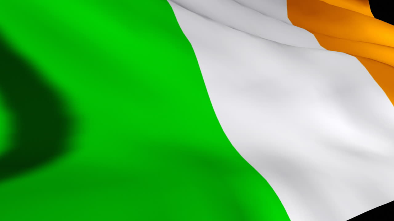 Premium stock video - 3d render of the irish flag