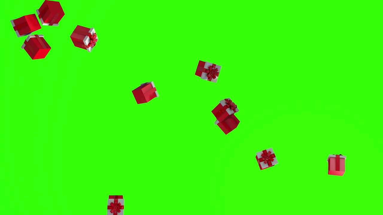 Green screen christmas gift present rain falling Premium Stock Video ...