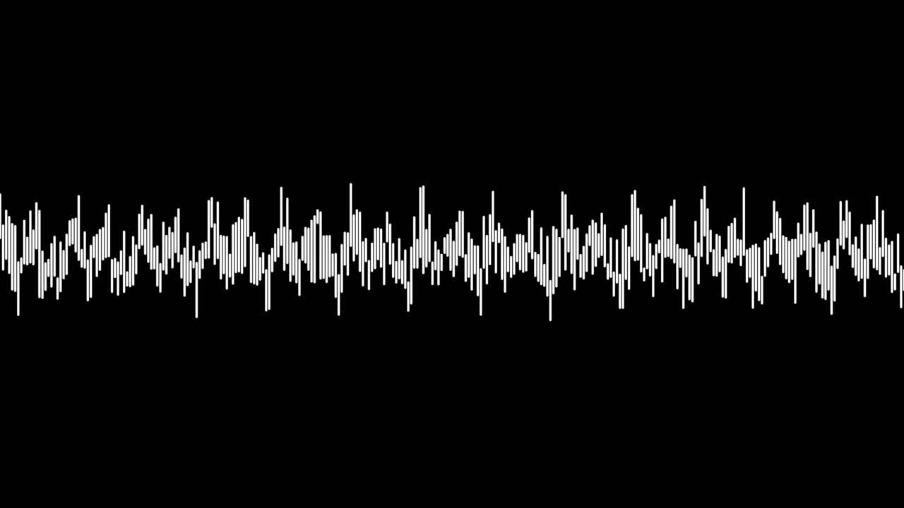 Premium stock video - A simple black and white audio visualization effect