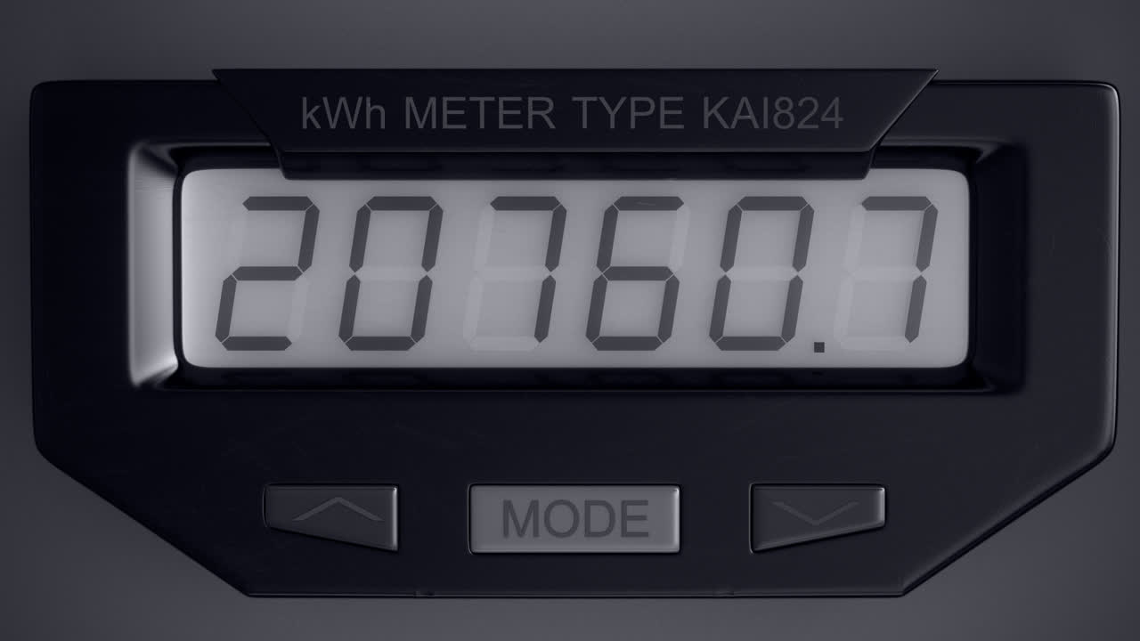 Premium stock video - Electricity measuring device. typical residential ...