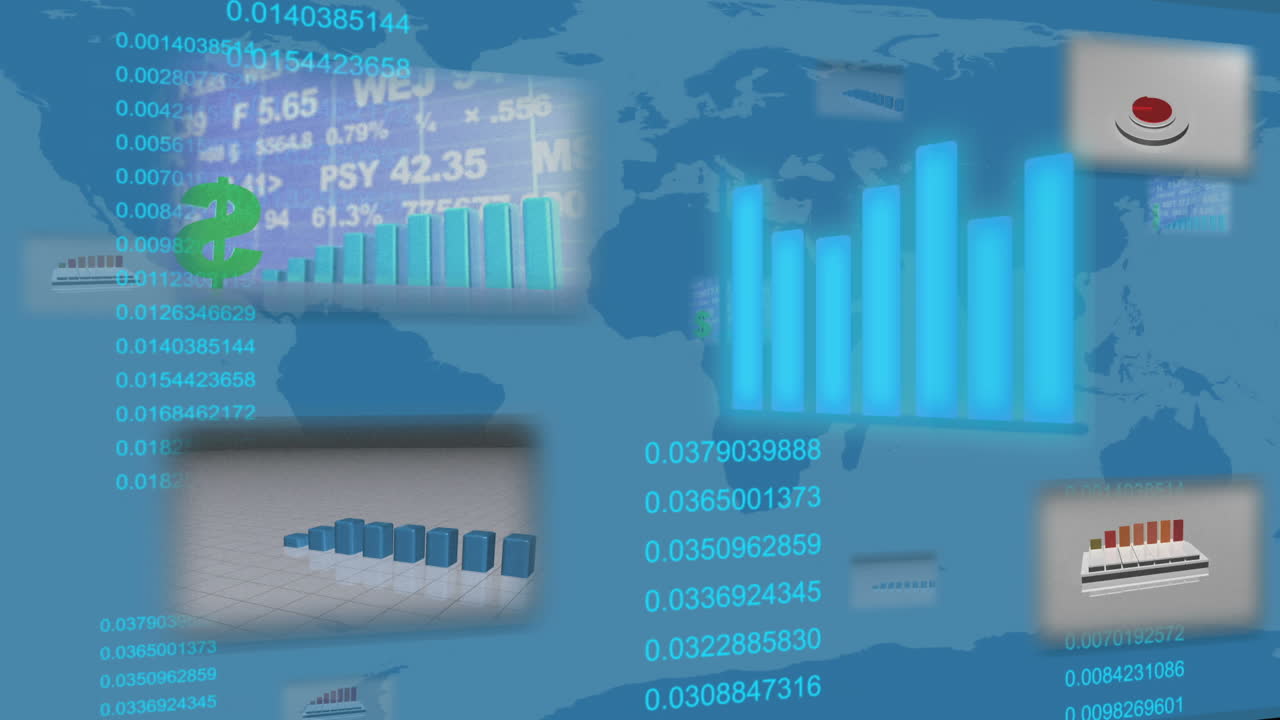 Animated Financial Statistics Free Stock Video Footage Download Clips