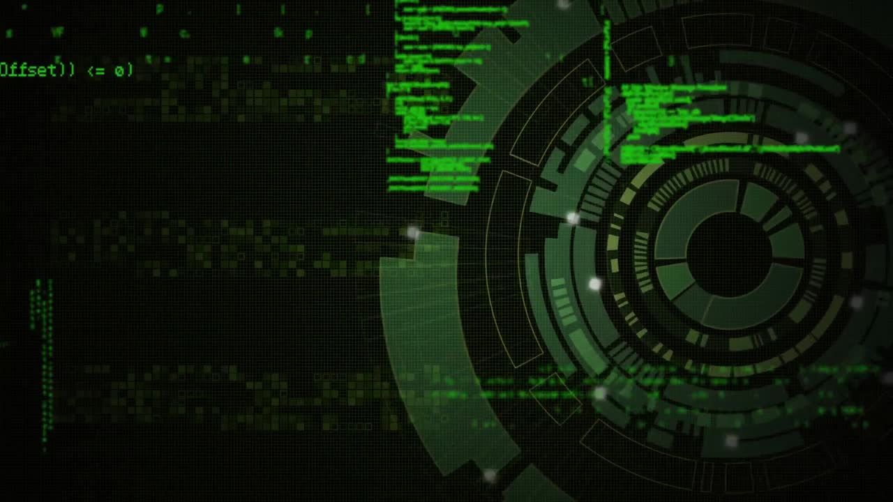 Animation of data processing over scope scanning | Premium Stock Video ...
