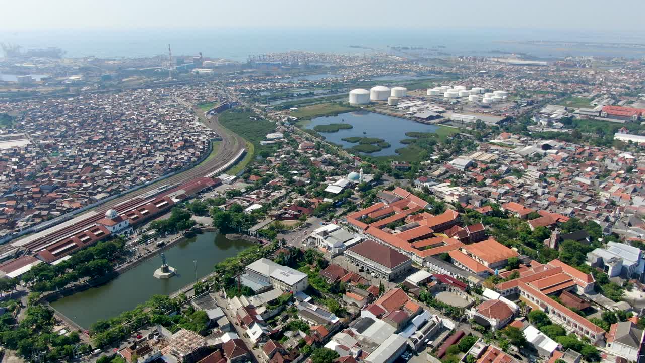 Beautiful cityscape of semarang, high altitude aerial view Premium ...