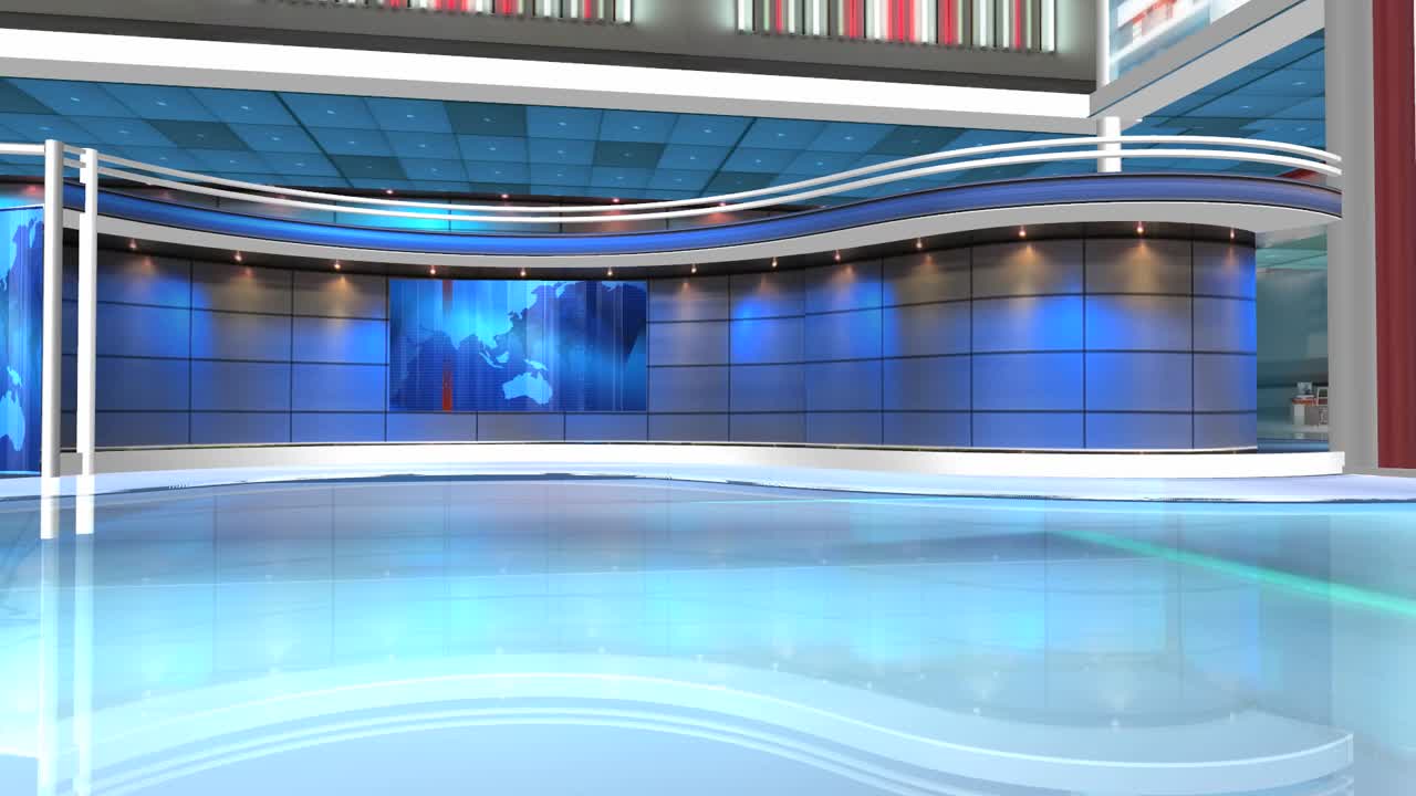 3d virtual studio set background Premium Stock Video Footage