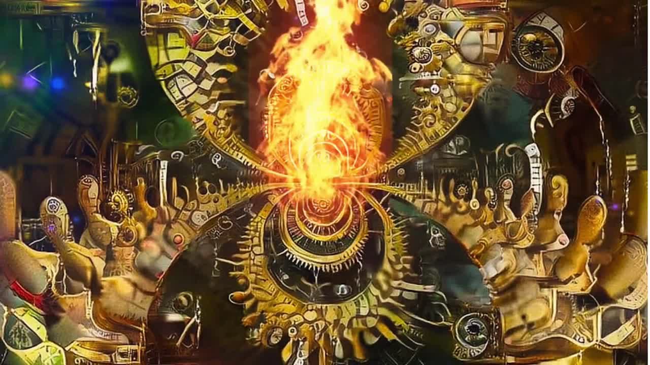 Premium stock video - An abstract, trippy motion of a circle with a ...