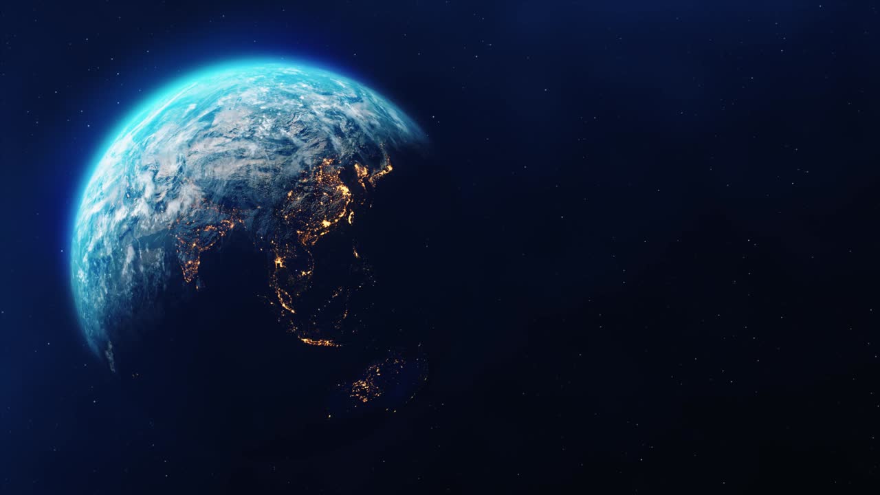 Planet Earth Slowly Rotating day to night Loop Animation | Premium ...
