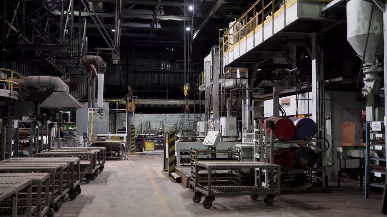 Industrial Metalworking Factory Interior | Premium Stock Video Footage