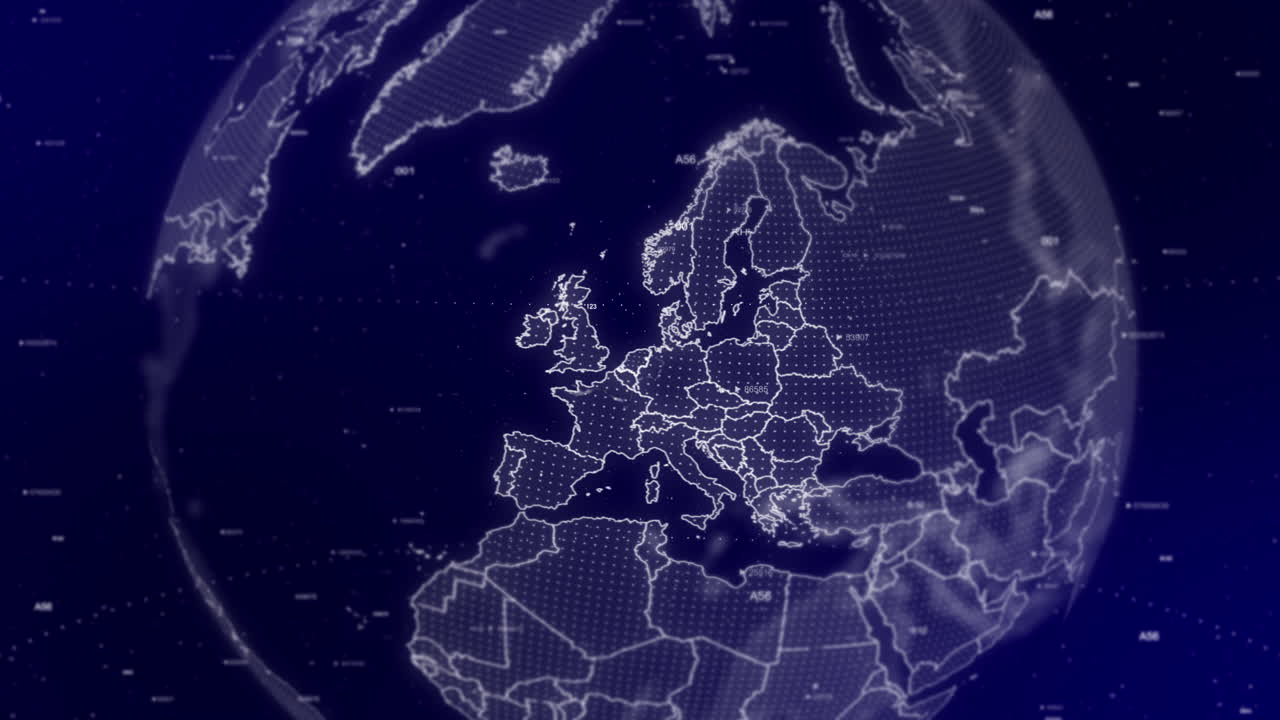 A Captivating Cinematic Video Background Showcases A Digital Globe ...