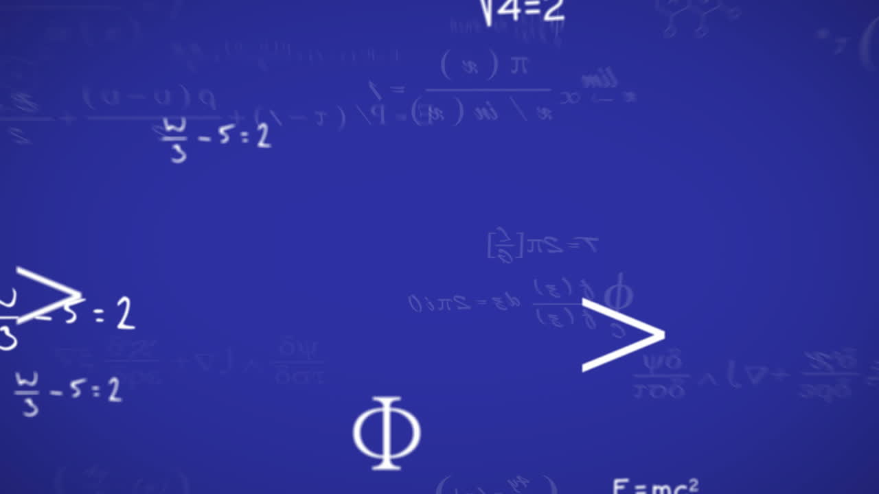 Premium stock video - Animation of mathematical equation over abstract background