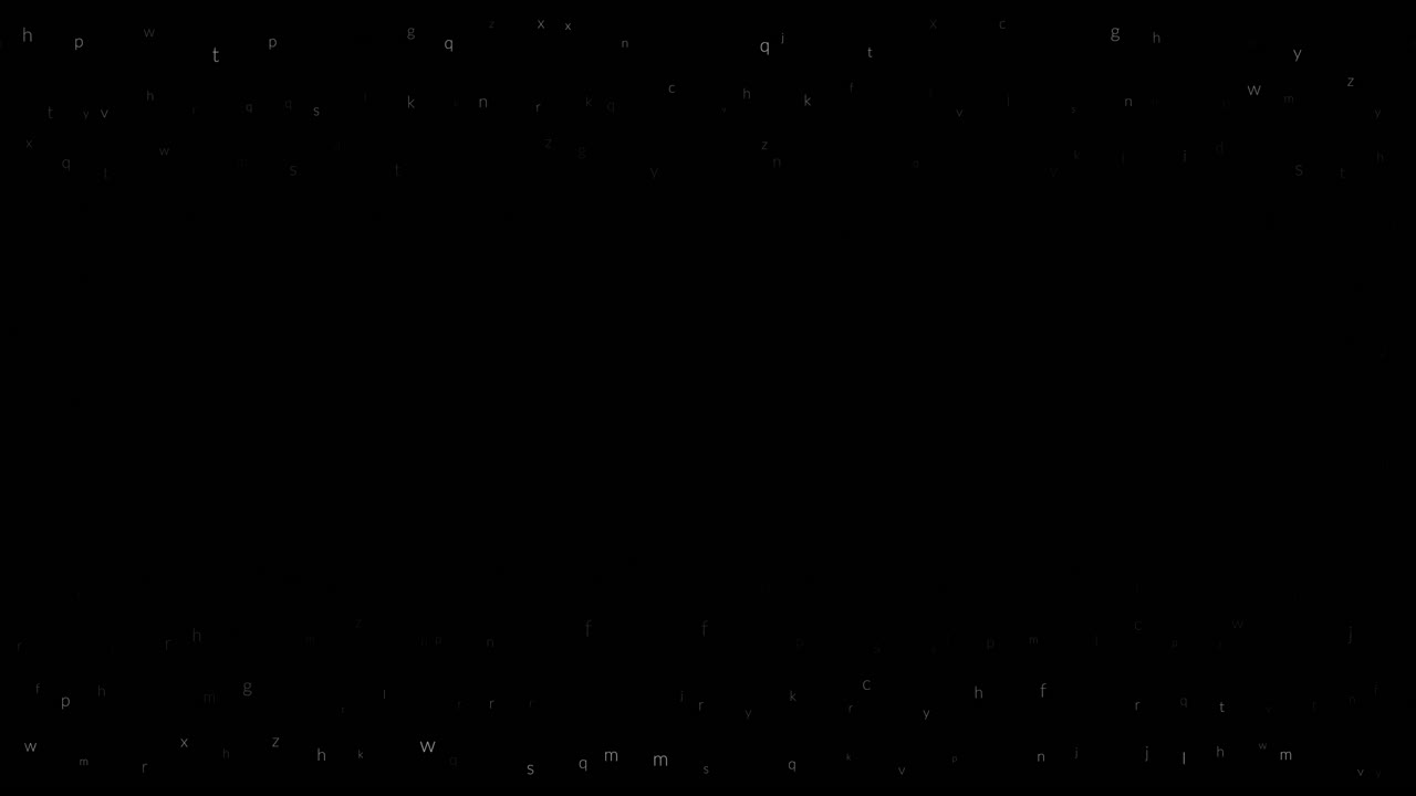 Dynamic Watermark Overlay, Letters On Black Background, Lower And Upper ...