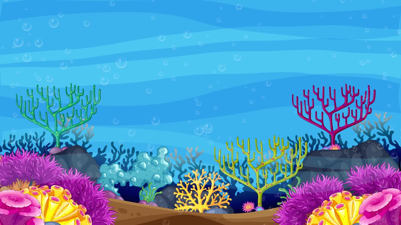 Animated progression of a vibrant coral reef scene. Premium Stock Video ...